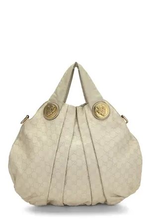 Gucci Guccissima Hysteria Convertible Hobo - Cream