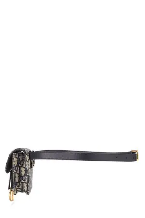 Dior Oblique Jacquard Saddle Belt Pouch