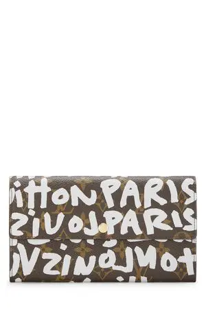 LOUIS VUITTON Stephen Sprouse X Monogram Canvas Porte Monnaie Credit - Grey