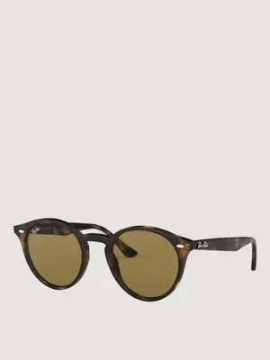 Ray-ban Tortoiseshell Round Frame Sunglasses - Brown