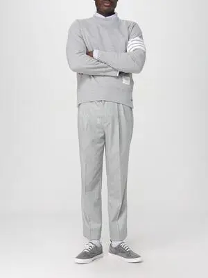 Thom Browne Crewneck Sweatshirt With Four-bar Detail - Grey