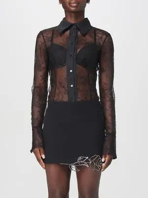 Blumarine Feather Trim Cardigan - Black