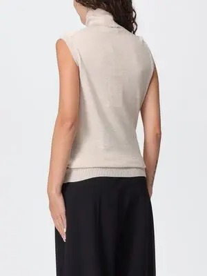 Sportmax Sleeveless High Neck Top - Beige