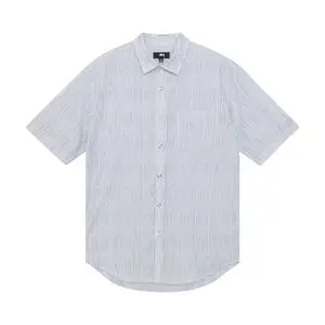 StÜssy Striped Short-sleeve Shirt - Blue