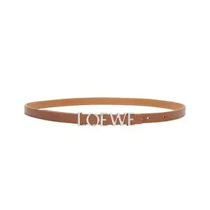 Loewe Logo Lettering Buckle Belt - Tan