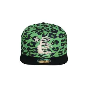HELLSTAR Cheetah Print Snapback Cap - Green