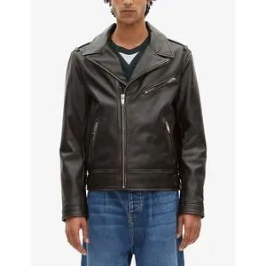 The Kooples Zipped Regular-fit Leather Biker Jacket
