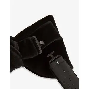 REISS Double-layered Velvet Bow Tie - Black