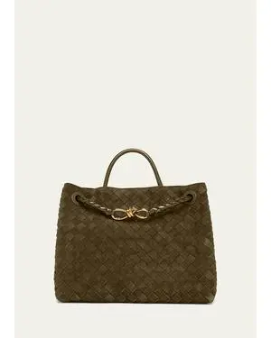 Bottega Veneta Medium Andiamo Tote Bag Moss