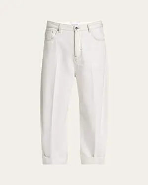 Givenchy Relaxed Twisted-Seam Denim Jeans - White