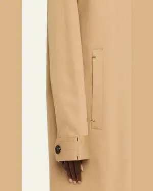 Maria Mcmanus Leather-collar Swing Coat