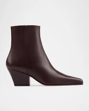 Paris Texas Jane Leather Ankle Boots Mocha