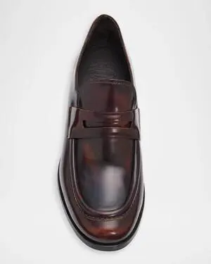 CHURCH & APOS;S Prudence Leather Penny Loafers Brown