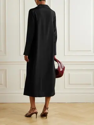 Max Mara Ossola Silk-blend Shirt Dress - Black