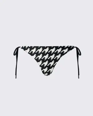 Perfect Moment Bikini Bottom - Black-white-houndstooth-print