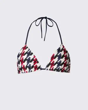 Perfect Moment Bikini Top - Houndstooth