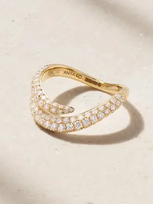 ANITA KO Zara 18-karat Diamond Ring - Gold