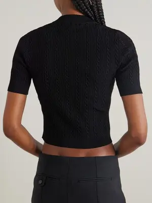 Balmain Cable-knit Cardigan - Black