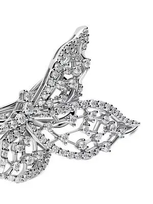 LEO PIZZO 18k White Gold Diamond Butterfly Earrings