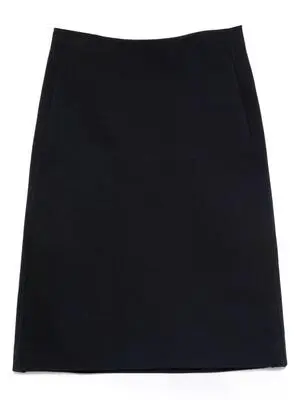 JIL SANDER Seam-pocket Midi Straight Skirt - Blue