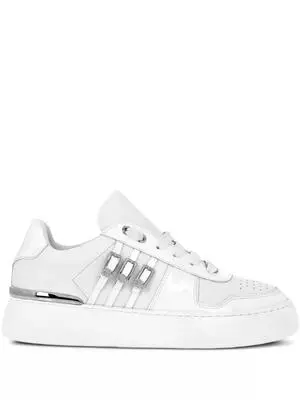 Philipp Plein Crystal-embellished Buckled Sneakers