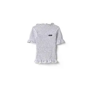 Miu Miu Smocked Striped Jersey Top