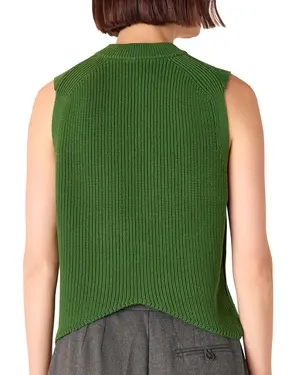 Whistles Sleeveless Ribbed Knit Top