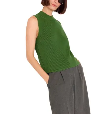 Whistles Sleeveless Ribbed Knit Top