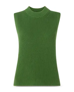 Whistles Sleeveless Ribbed Knit Top