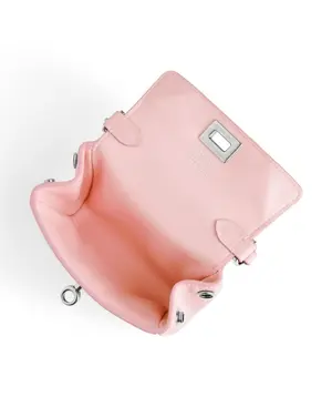 Balenciaga Rodeo Micro Bag Charm - Suede Pink