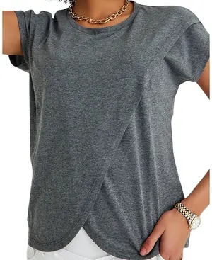 ACCOUCHEE Handy Crossover Top - Grey