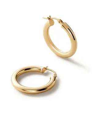 ANA LUISA Classic Chunky Hoop Medium Earrings - Gold