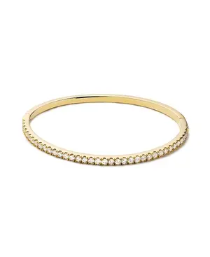 ANA LUISA Brass And Cubic Zirconia Bangle Bracelet - Gold