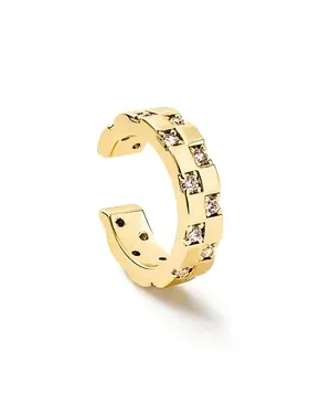 ANA LUISA Brass And Cubic Zirconia Eden Ear Cuff - Gold