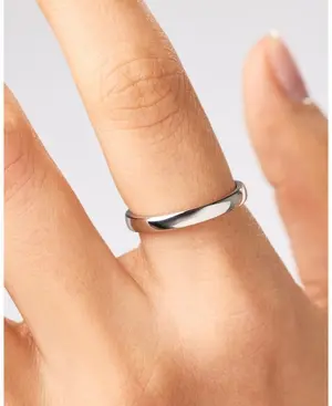 ANA LUISA Slim Eclipse Ring - Silver
