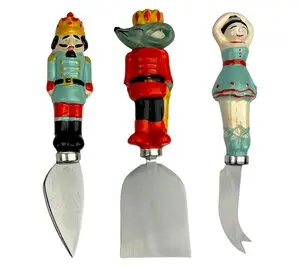 10 STRAWBERRY STREET Nutcracker Cheese Knife Se T