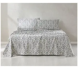 LUSH DECOR Lillian Block Print Cotton Sheet Set Blue 4-pc King - One-color