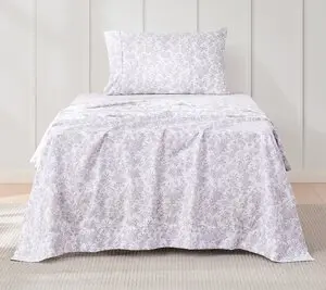 LUSH DECOR Peony Toile Sheet Set Mauve 4-pc Set Twin, Twin-xl - One-color