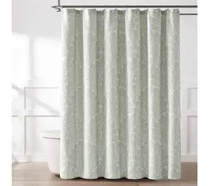 LUSH DECOR Willow Garden Shower Curtain Sage Si Ngle 72x72 - One-color