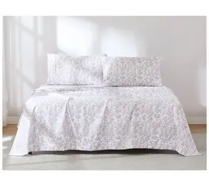 LUSH DECOR Peony Toile Sheet Set Mauve 6-piece Et Full - One-color