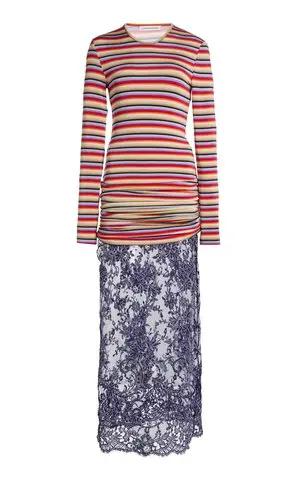 Christopher Esber Calypso Iris Hybrid Maxi Dress