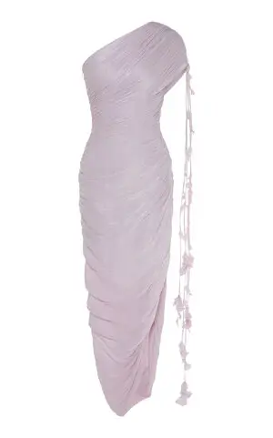 MARMAR HALIM One-shoulder Ruched Jersey Maxi Dress - Pink