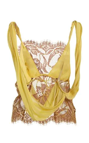 Christopher Esber Aluna Draped Lace Top