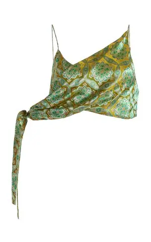 Christopher Esber Palmira Tie-detailed Satin Top