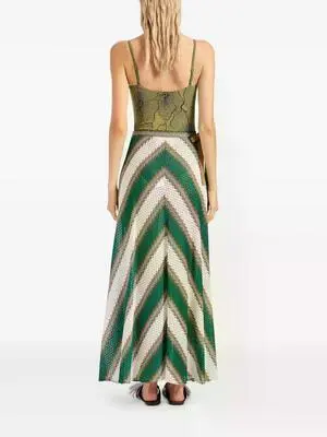 La DoubleJ Diagonal-stripe Maxi Skirt