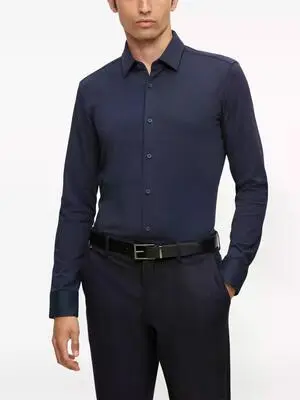 BOSS Long-sleeve Button-up Shirt - Blue
