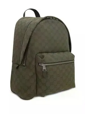 Gucci Medium Gg Canvas Backpack - Green
