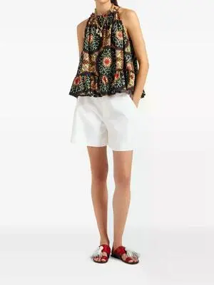 La DoubleJ Granita Ruffled Printed Top