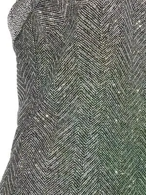 Ermanno Scervino Rhinestone-embellished Herringbone Maxi Dress