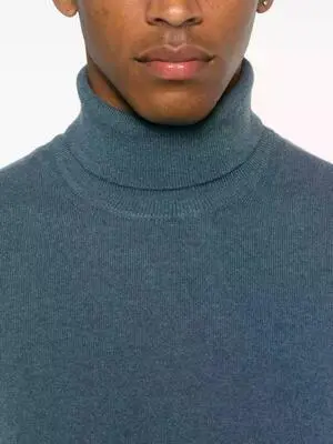 Fedeli Cashmere Turtleneck Sweater - Blue